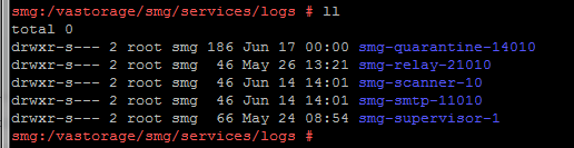 Where are the Secure Messaging Gateway (SMG) 7 log files located?